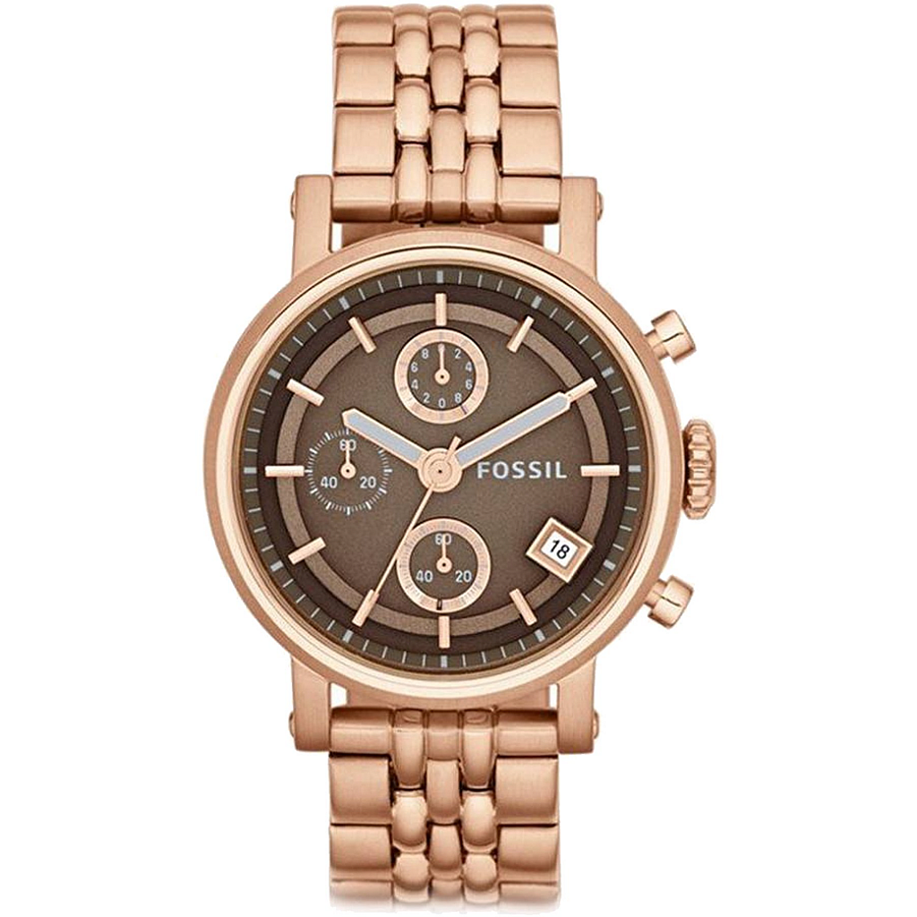 Fossil ES3494 Boyfriend Chronograph | Златист часовник за жени | Timebox.bg