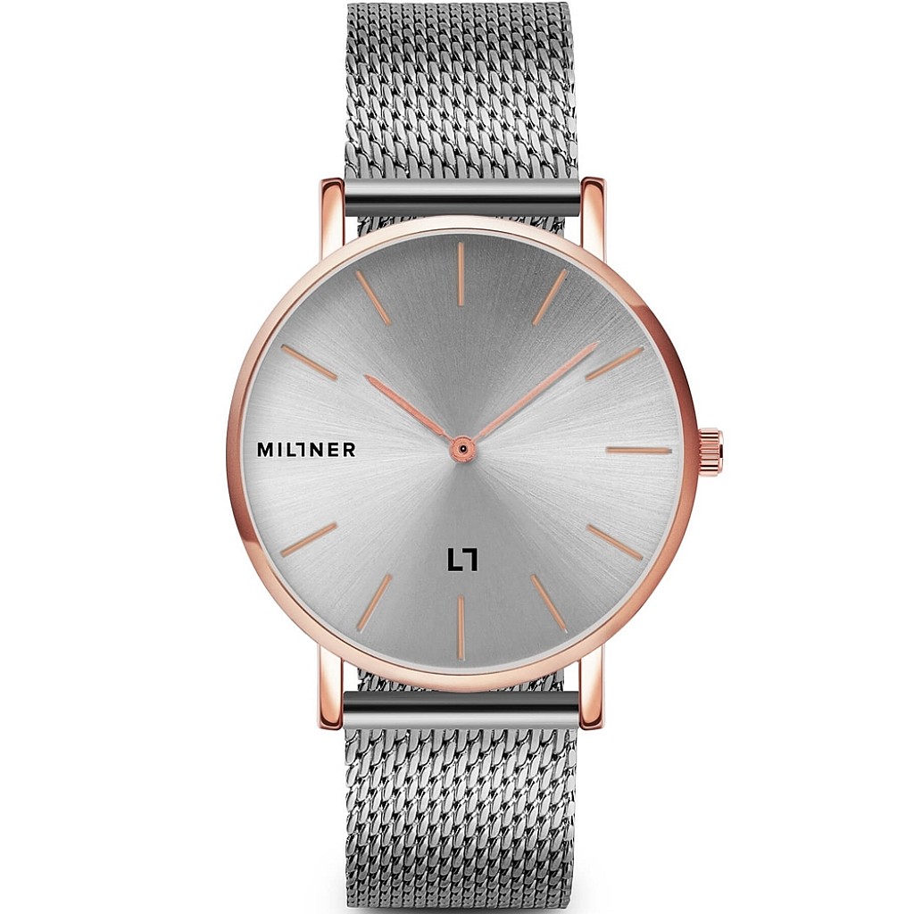 MILLNER Mayfair Rose Silver | Сребрист часовник за мъже | Timebox.bg