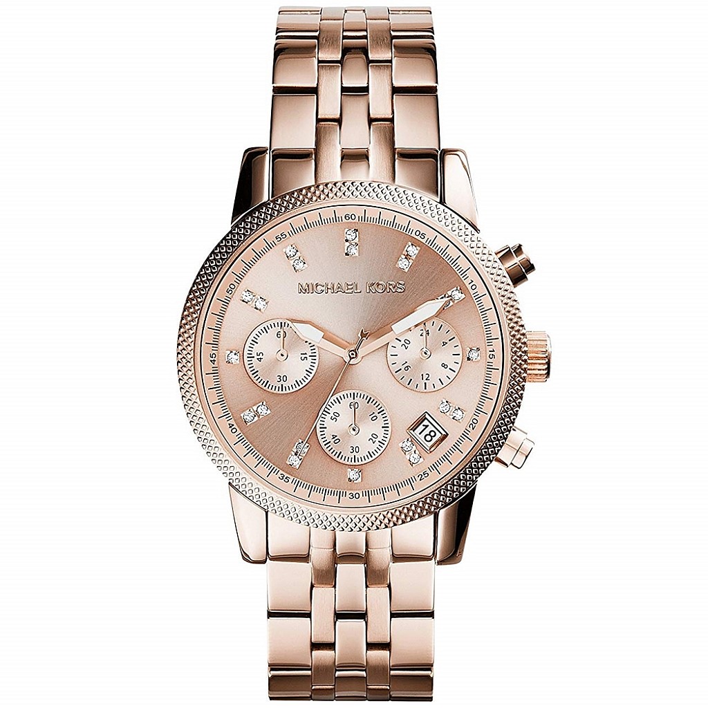 Michael Kors MK6077 Ritz Chronograph | Златист часовник за жени